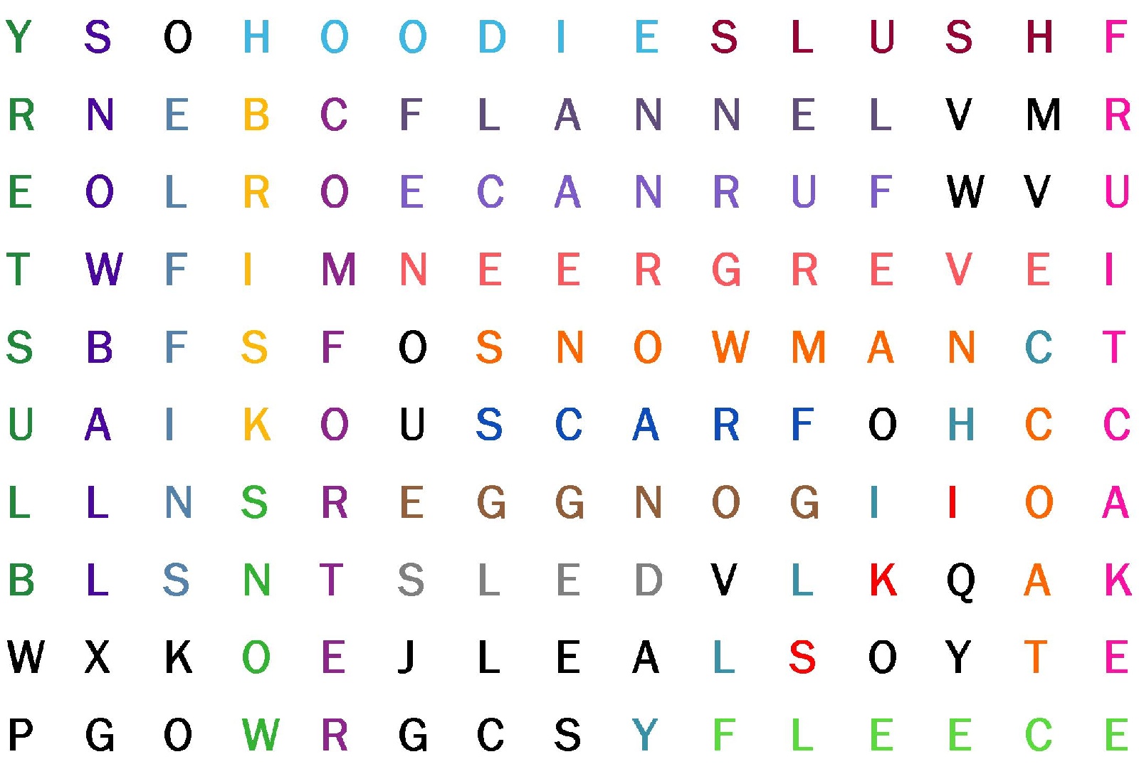 Let It Snow Word Search Solution – Seasoned Times