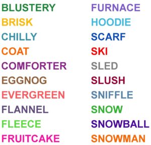 Let It Snow Word Search Solution – Seasoned Times